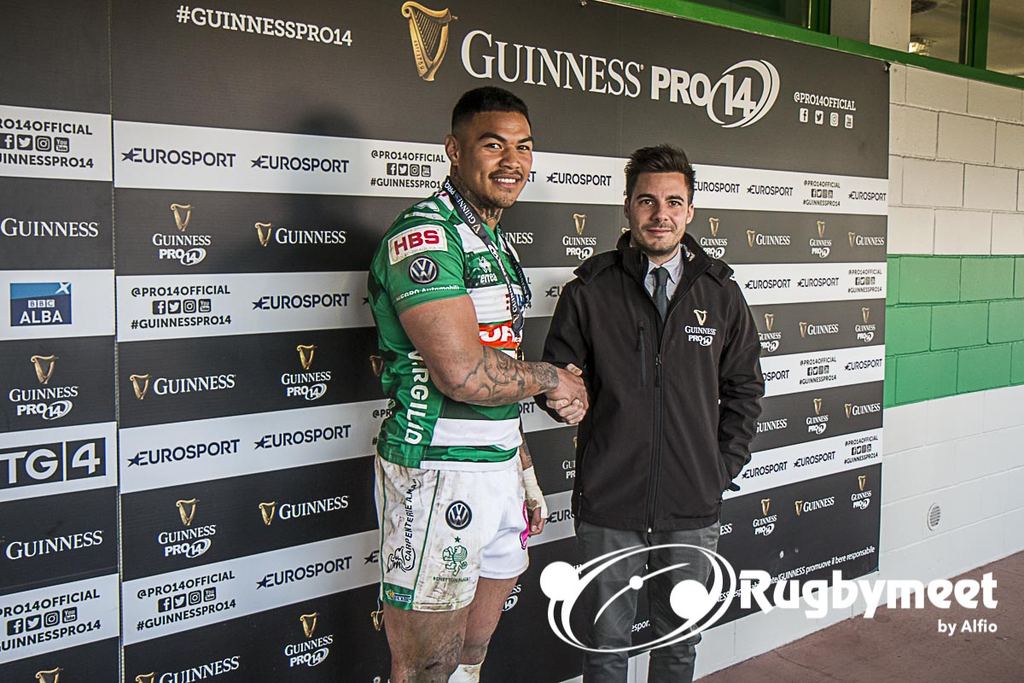 Benetton Rugby: Monty Ioane di nuovo nel Best XV di PRO14